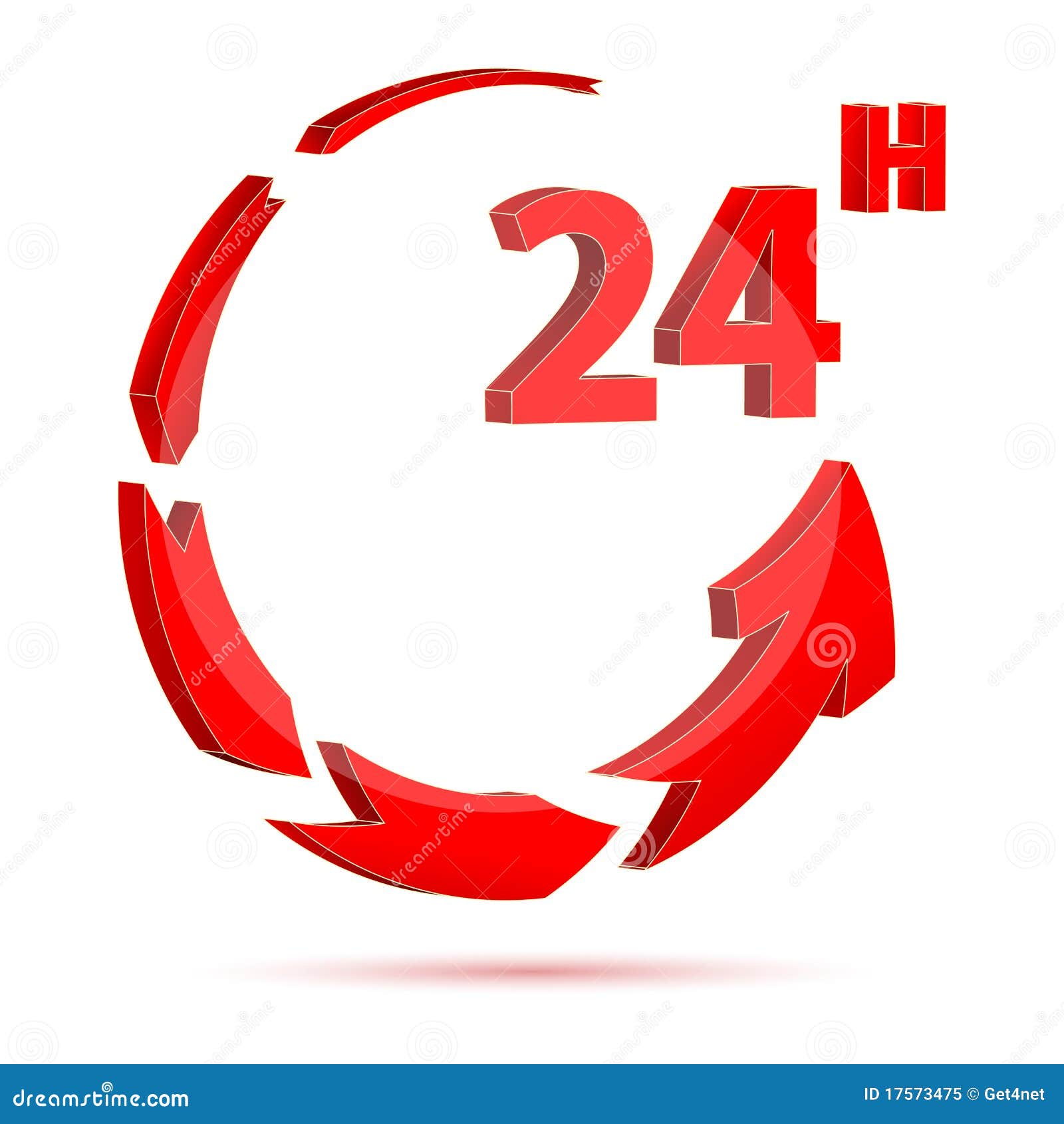 24 hour icon stock vector. Illustration of digital, equipment - 17573475