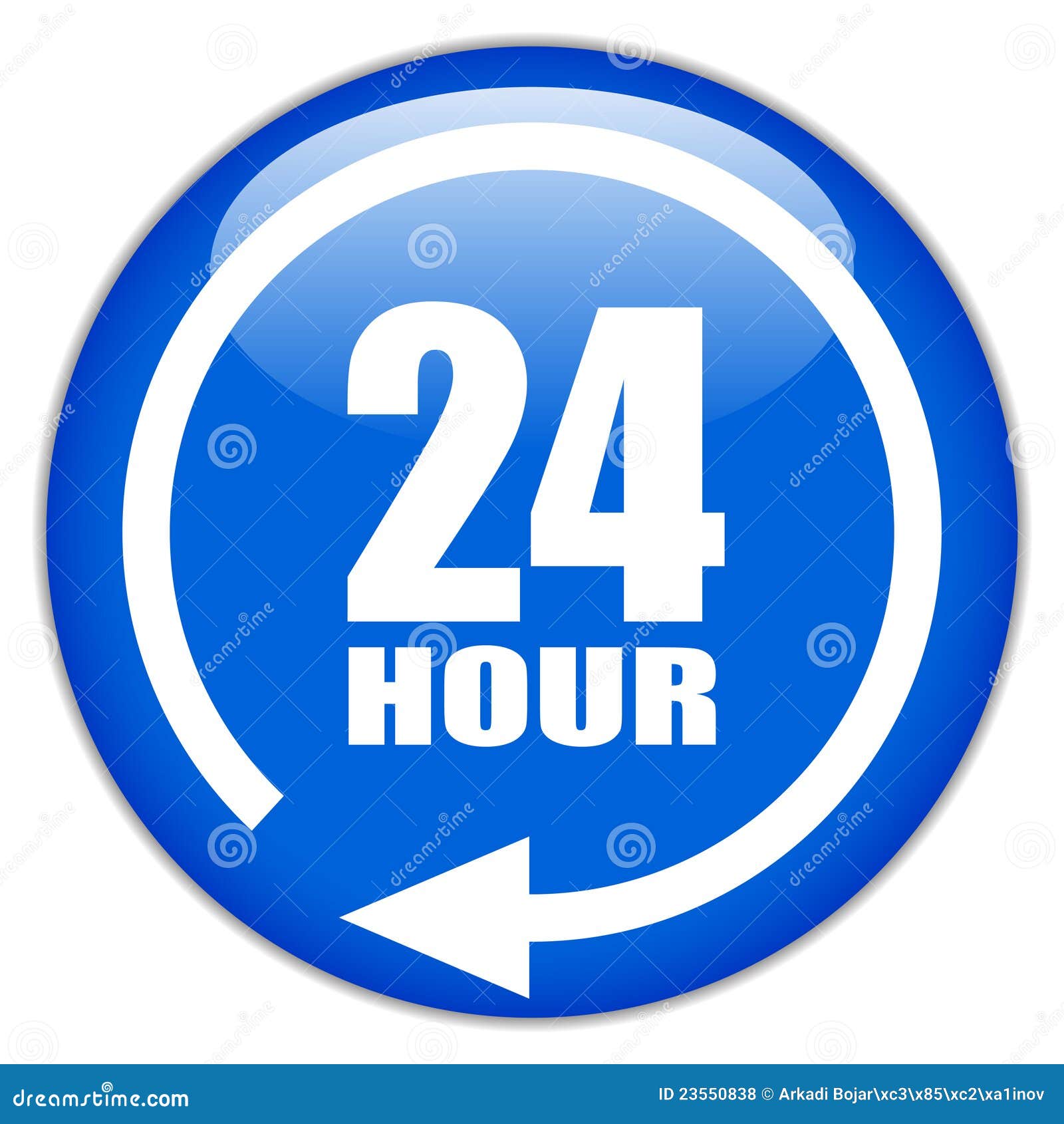 24 hour sign stock vector. Illustration of call, label - 23550838