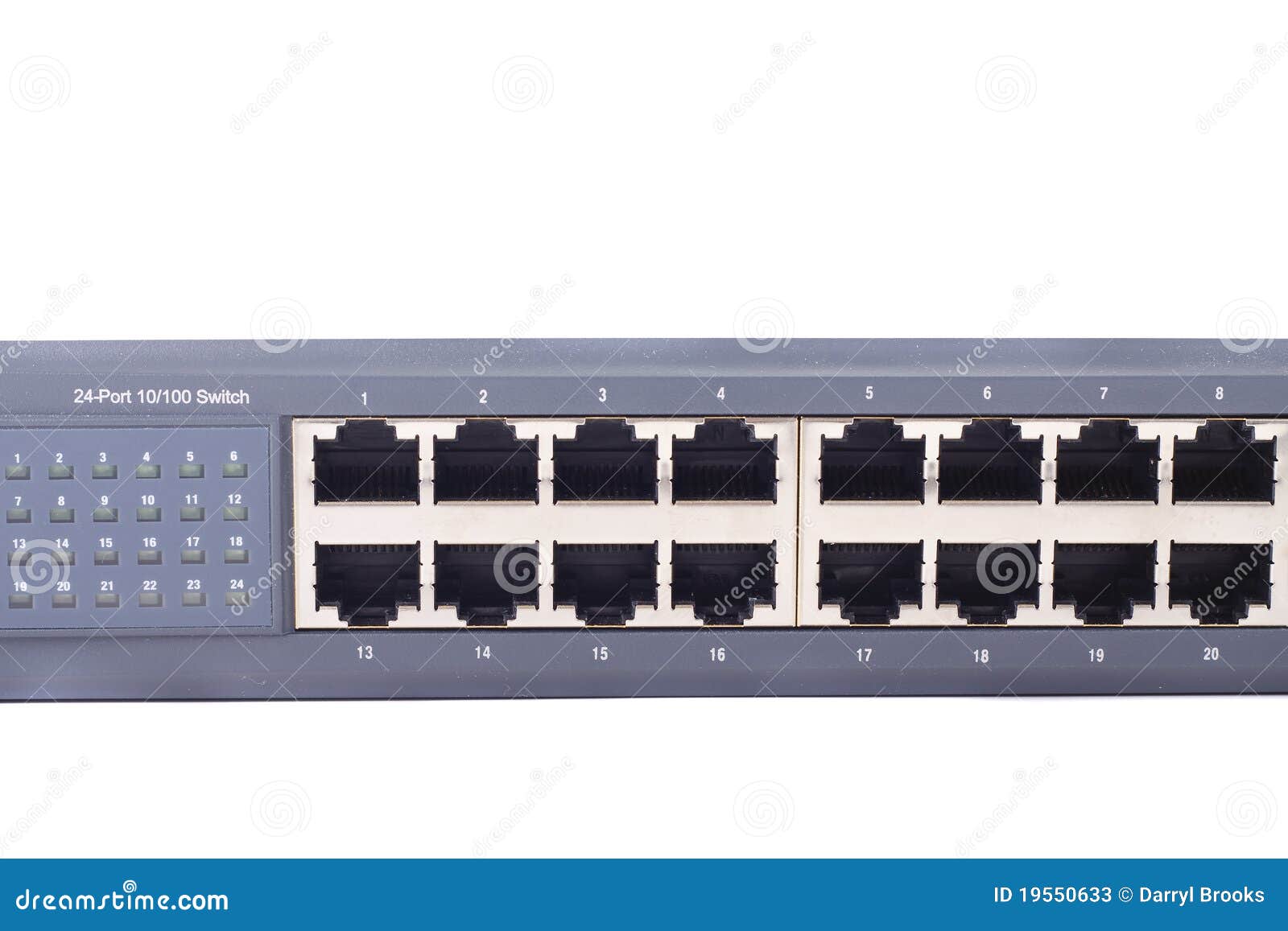 24 Port 10-100 Switch stock image. Image of communication - 19550633