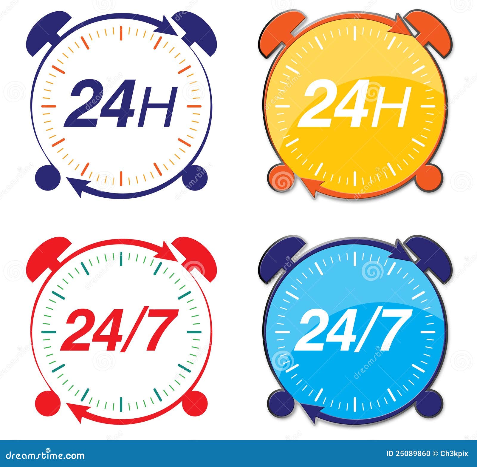 24h delivery service stock illustration. Illustration of blue - 25089860