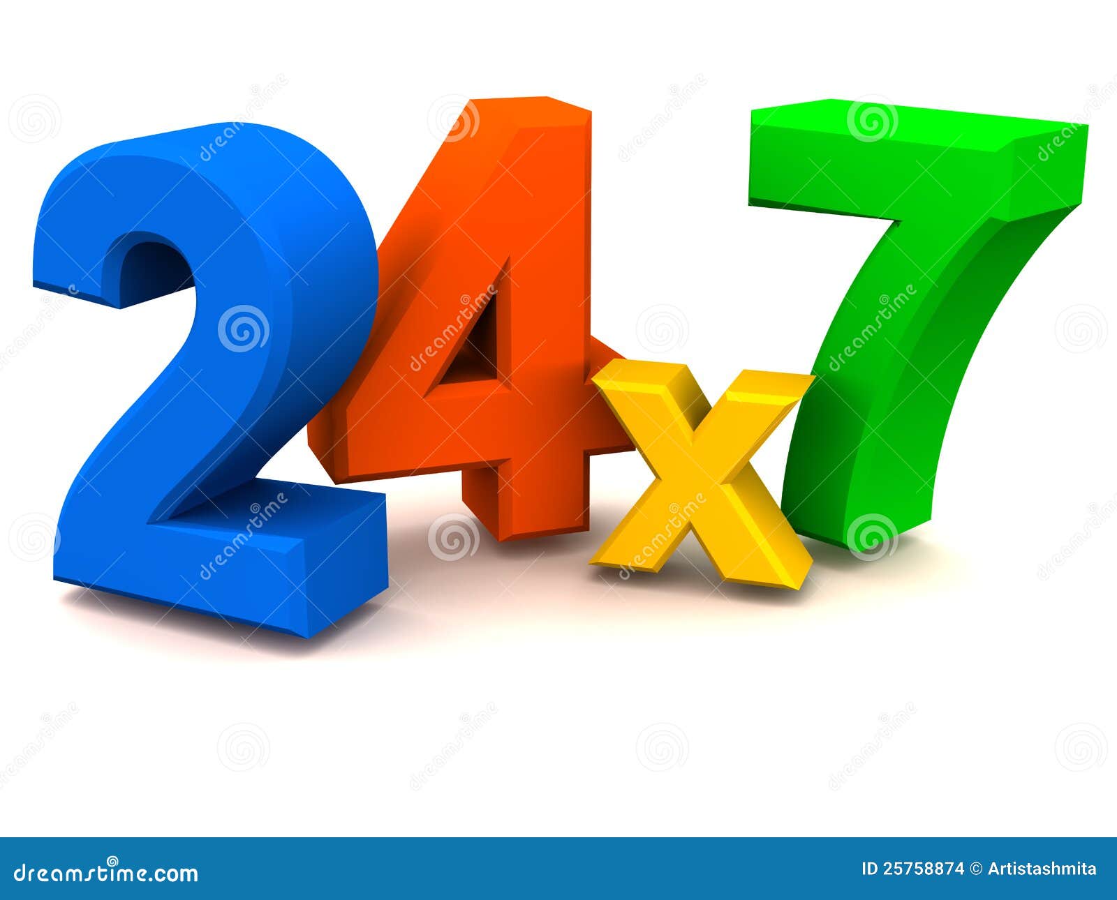 24X7 o 24 supporti di ora illustrazione di stock. Illustrazione di ...
