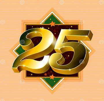 Number 25 logo stock vector. Illustration of artwork - 11594776