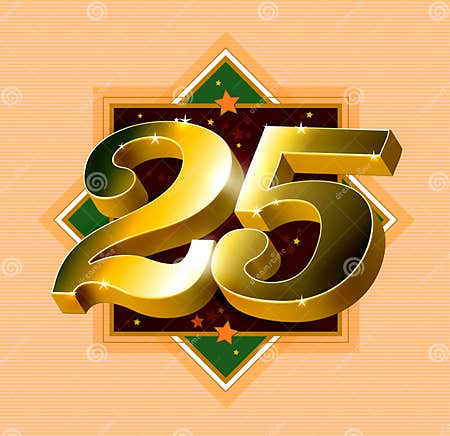 Number 25 logo stock vector. Illustration of artwork - 11594776