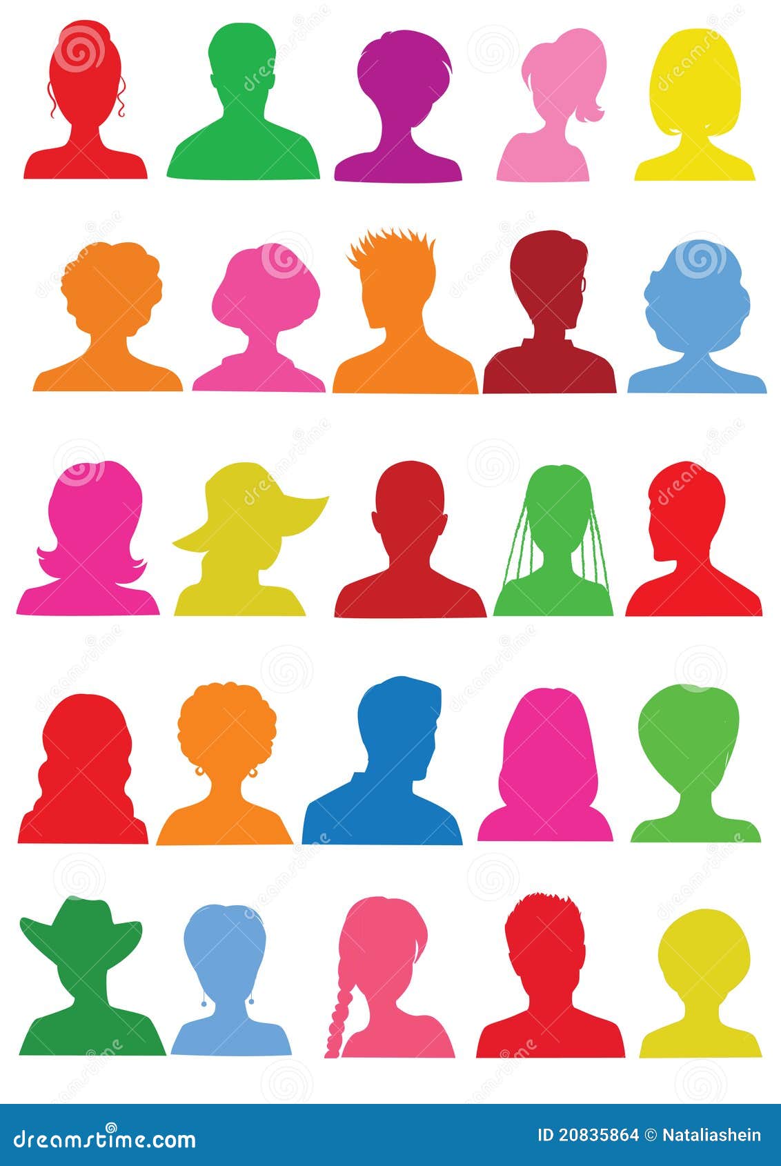 25 Anonymous Colorful Mugshots Stock Vector - Illustration of ...
