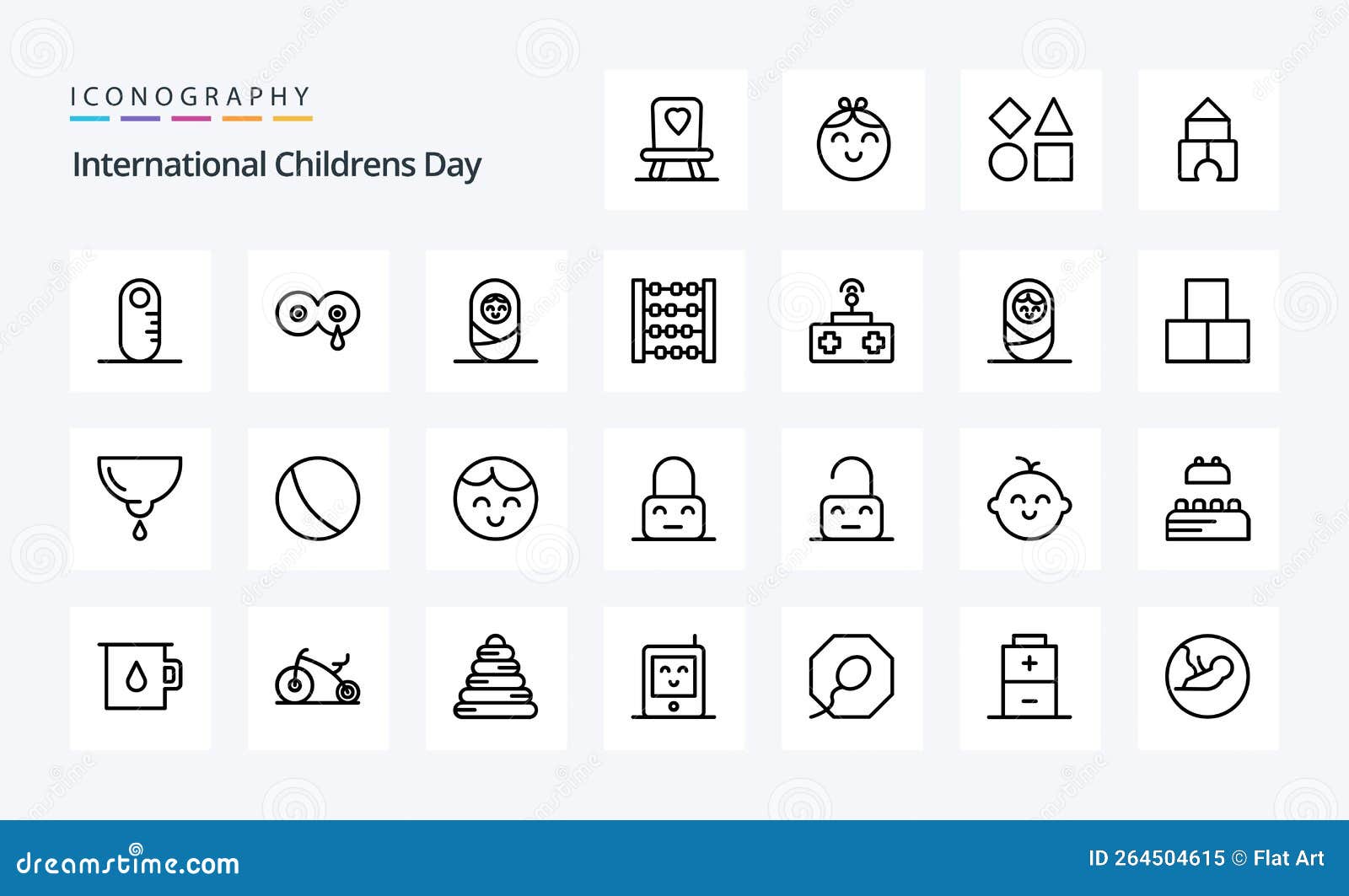 25 Baby Line Icon Pack. Vector Icons Illustration Stock Vector ...