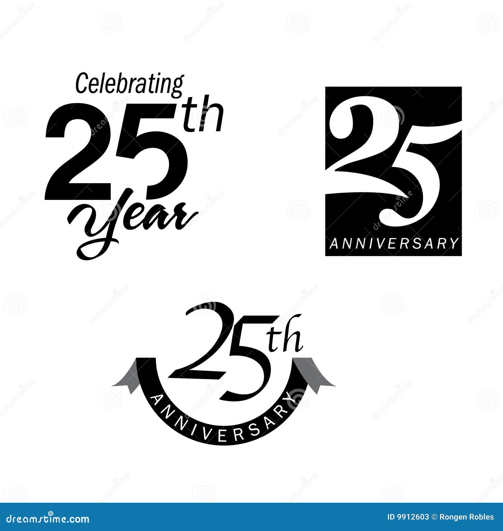 25 Van Het Verjaardagsjaar Jubileum Vector Illustratie - Illustration ...