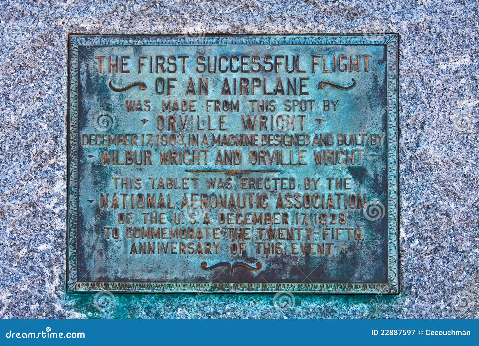 25th Anniversary Marker for First Flight Stock Image - Image of ...