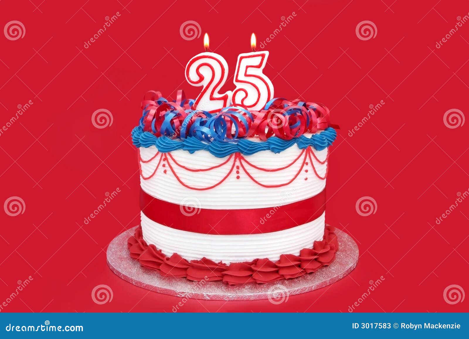 25th Cake stock image. Image of white, bright, iced, birthday - 3017583