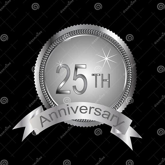 25th or silver anniversary stock vector. Illustration of branch - 14640968