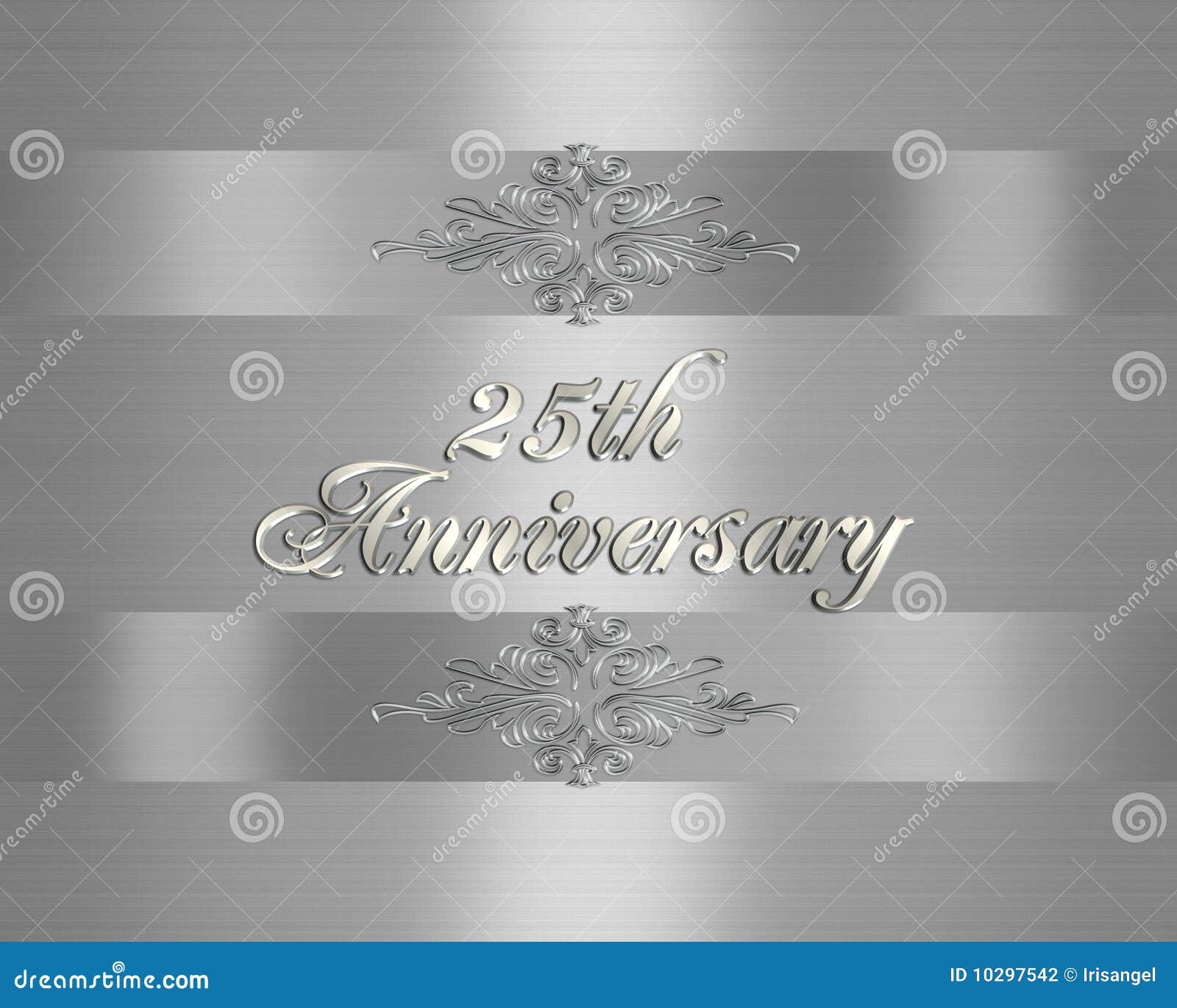 25th Wedding Anniversary Border Invitation Royalty-Free Illustration ...