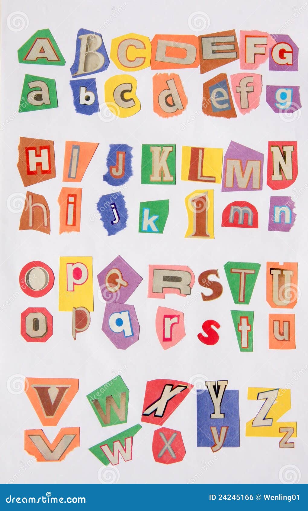 26 letras no papel da cor foto de stock. Imagem de azul - 24245166
