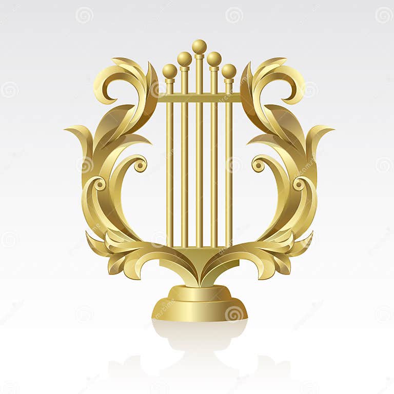 27 Lyre stock vector. Illustration of harp, single, lyre - 29504636