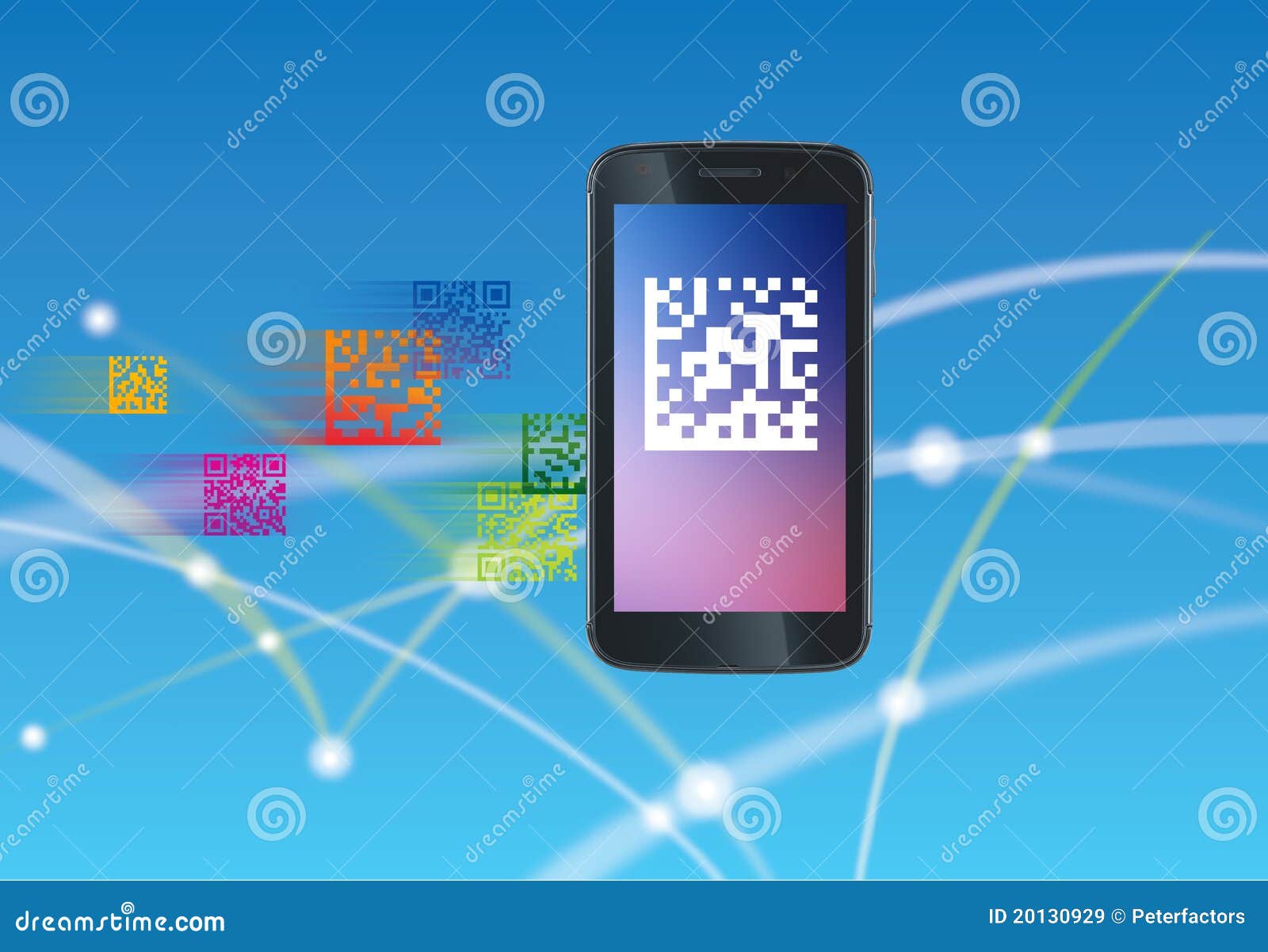 2D barcode stock illustration. Illustration of network - 20130929