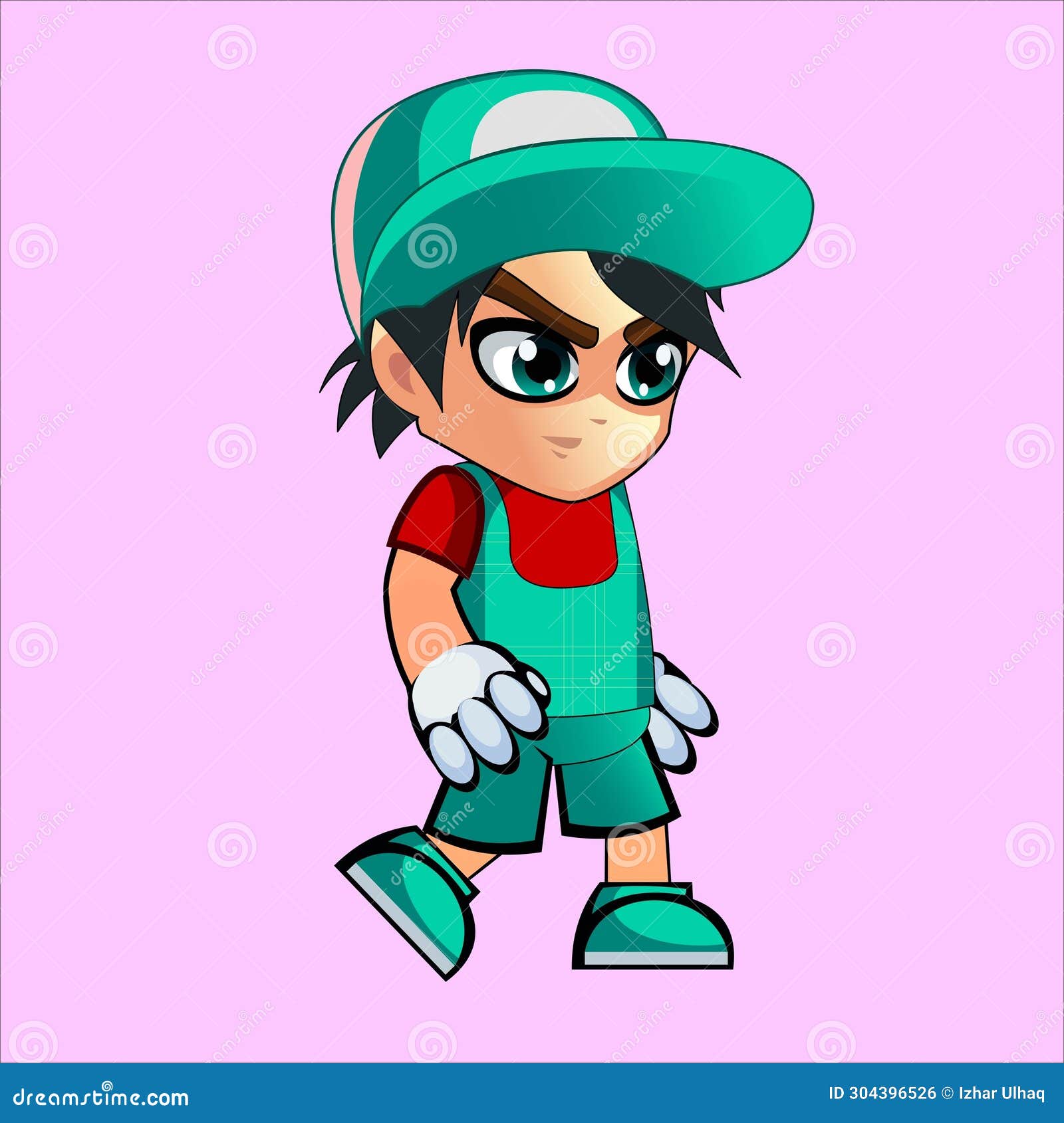 2d Character Walk Animation Pose 7 Stock Illustration - Illustration of ...