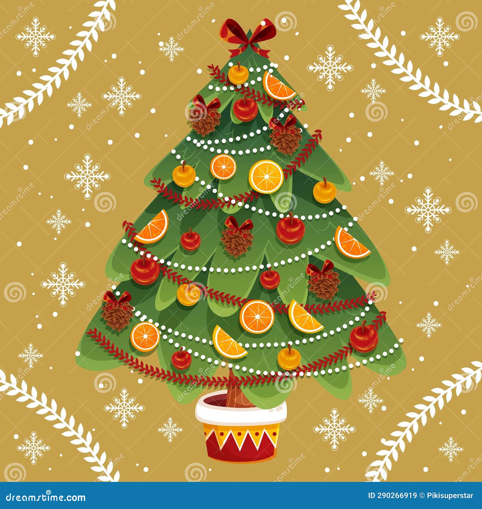 2d Christmas Tree Concept Vector Design Illustration Stock Vector ...