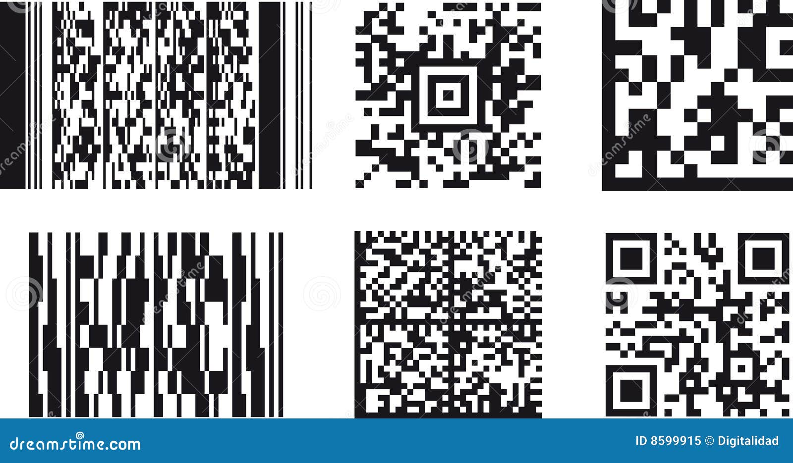 2D Codes barres illustration de vecteur. Illustration du code - 8599915