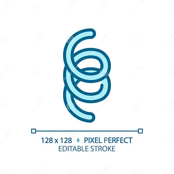 2D Customizable Thin Line Blue Spirochete Icon Stock Vector ...