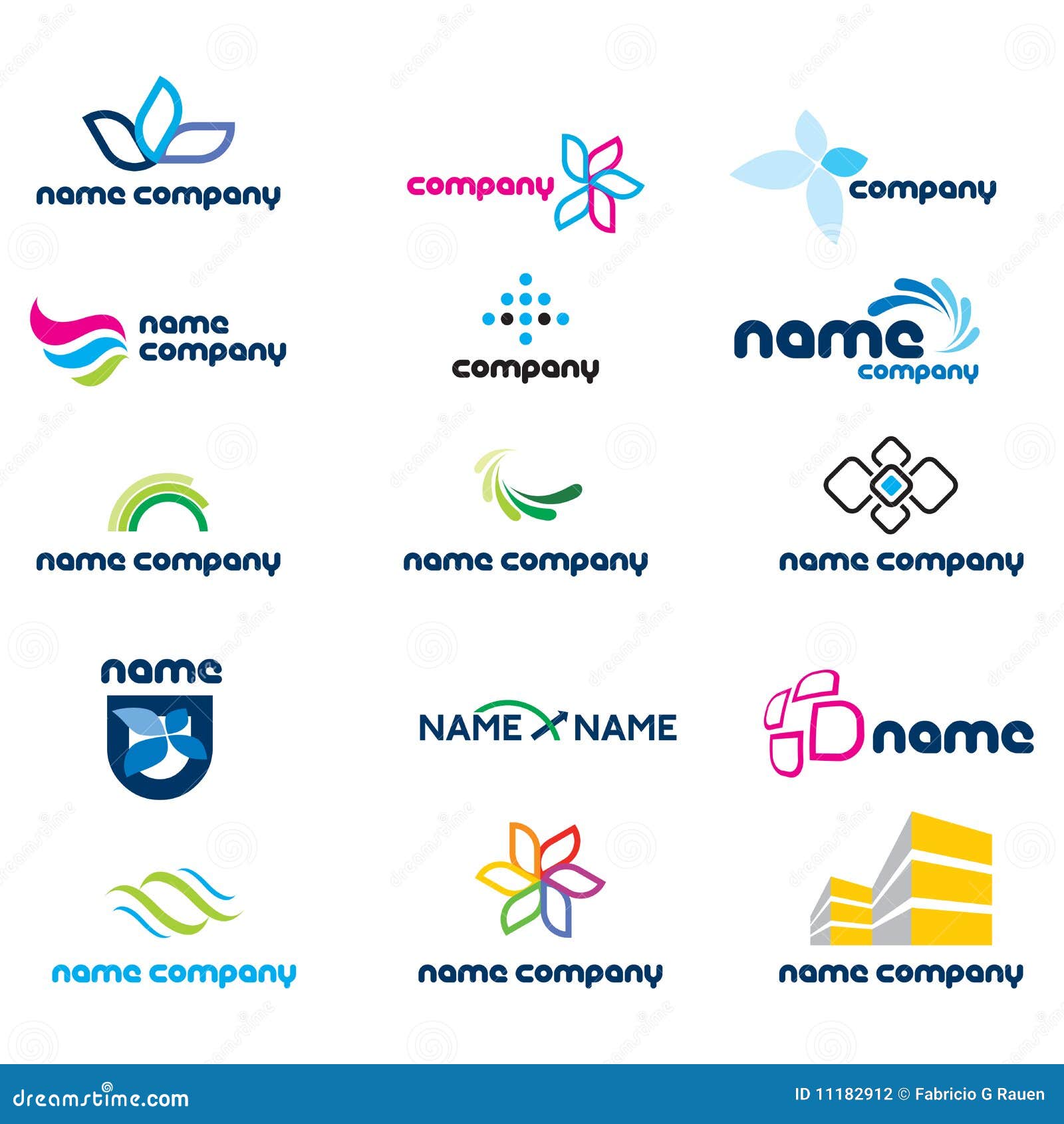 2d Positionnement De Graphisme De Logo Illustration de Vecteur ...