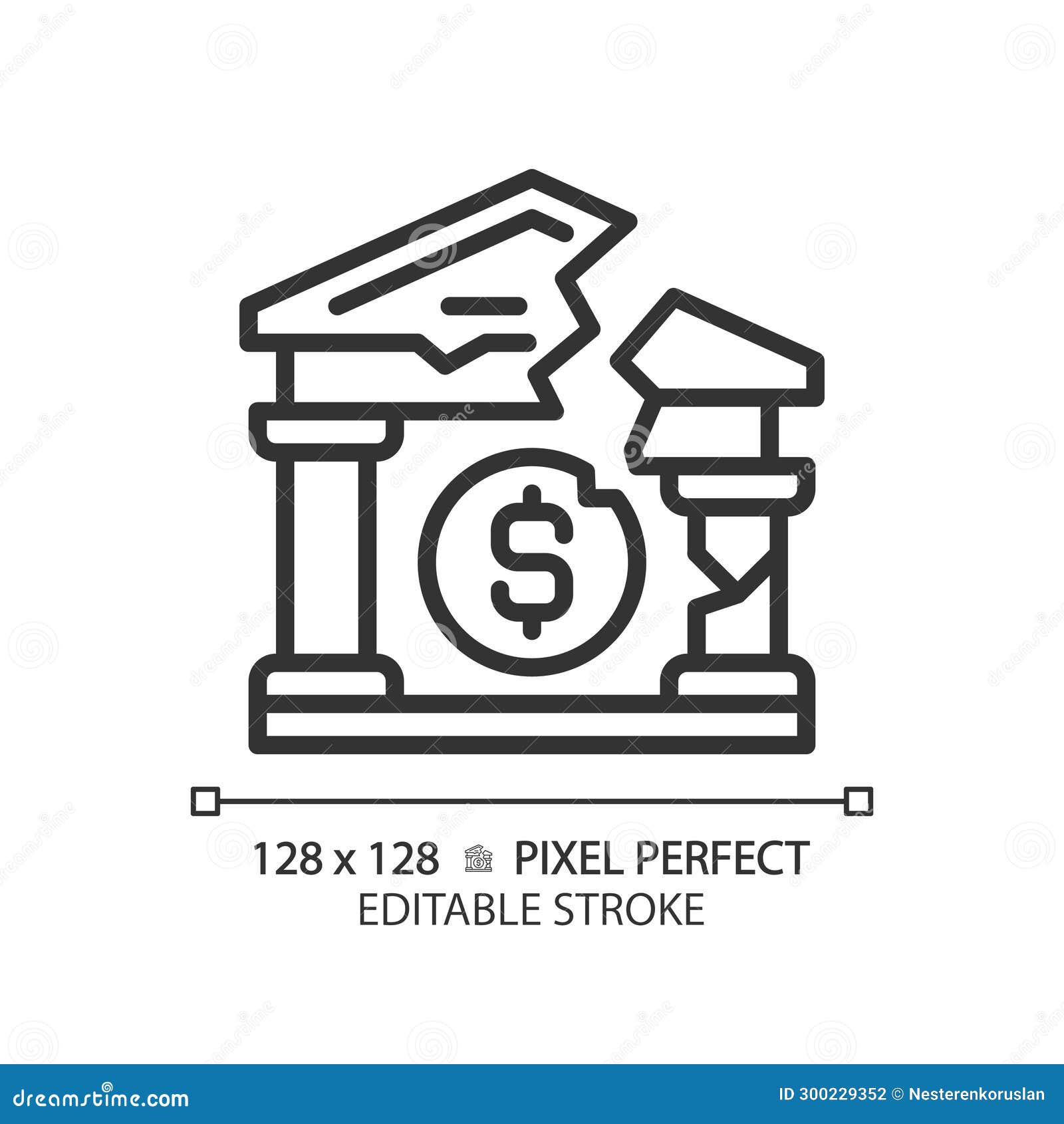 2D Thin Linear Pixel Perfect Simple Black Bank Failure Icon 向量例证 - 插画 ... 2D Thin Linear Pixel Perfect Simple Black Bank Failure Icon 向量例证 - 插画 ...