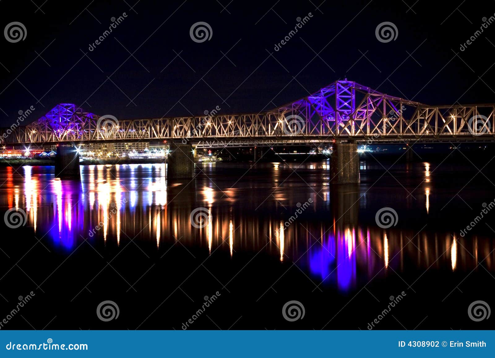 2nd Street Bridge stock photo. Image of water, reflection - 4308902