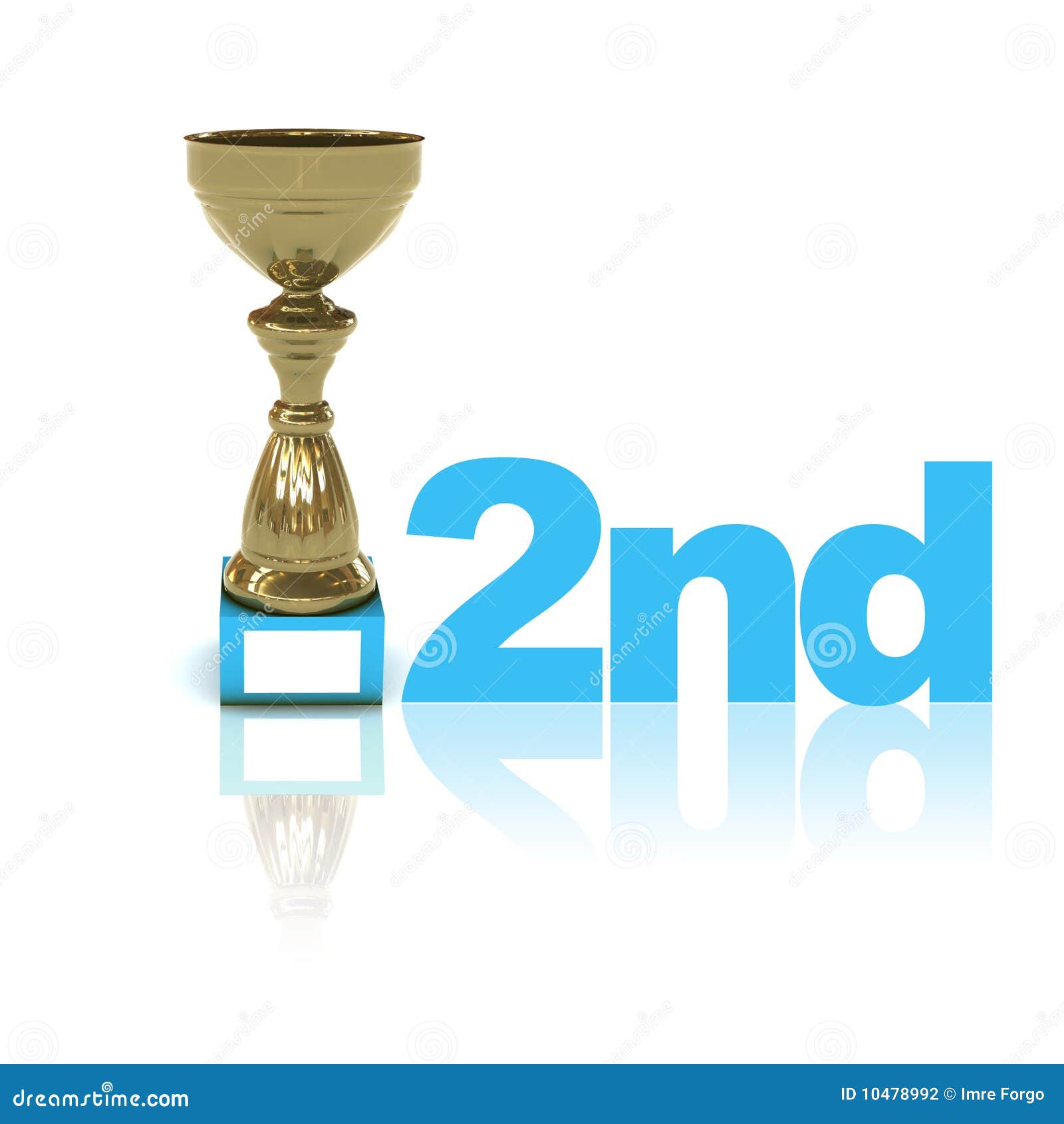 2nd trophy stock illustration. Illustration of champ - 10478992