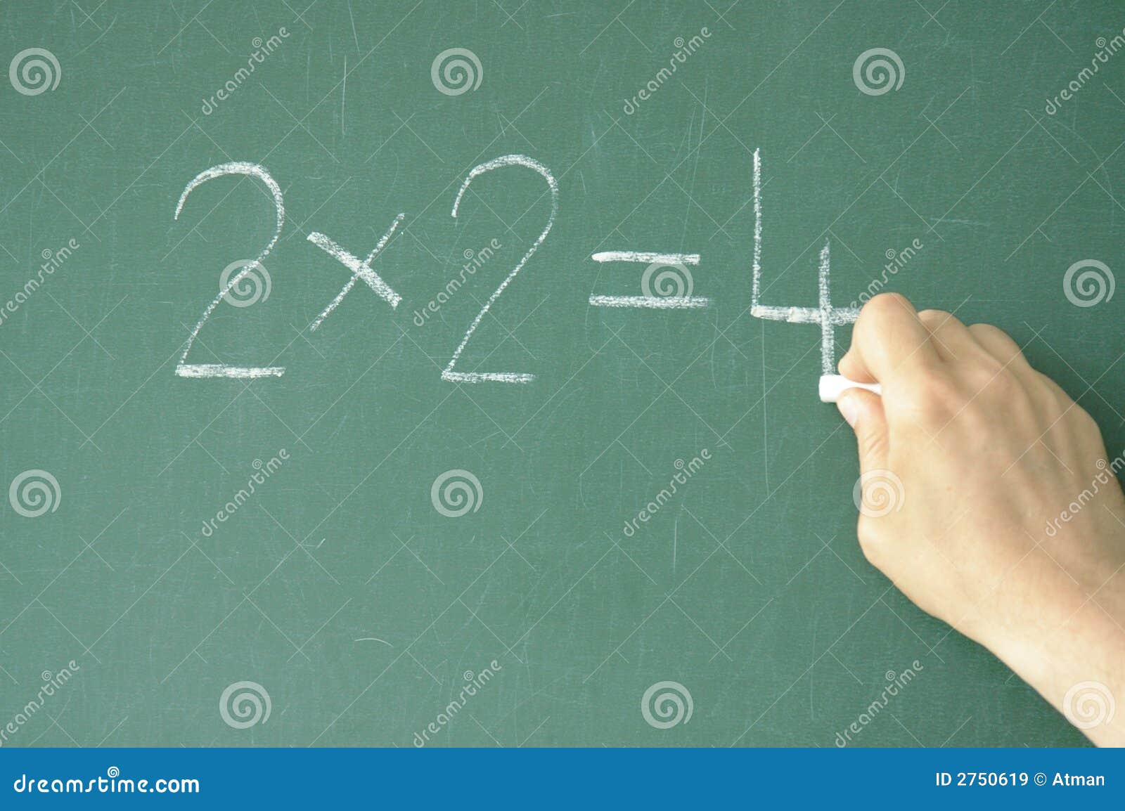 2x2=4 image stock. Image du écriture, maths, classroom - 2750619