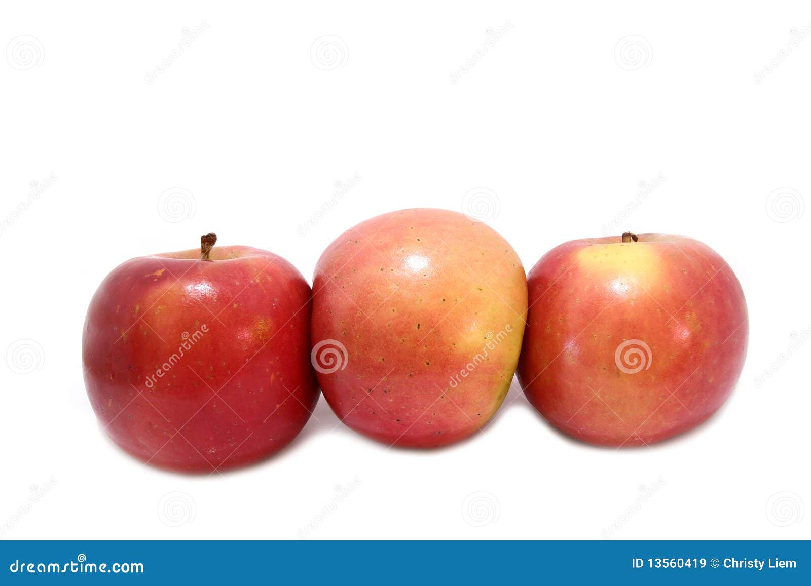3 apples horizontal stock image. Image of everyday, market - 13560419