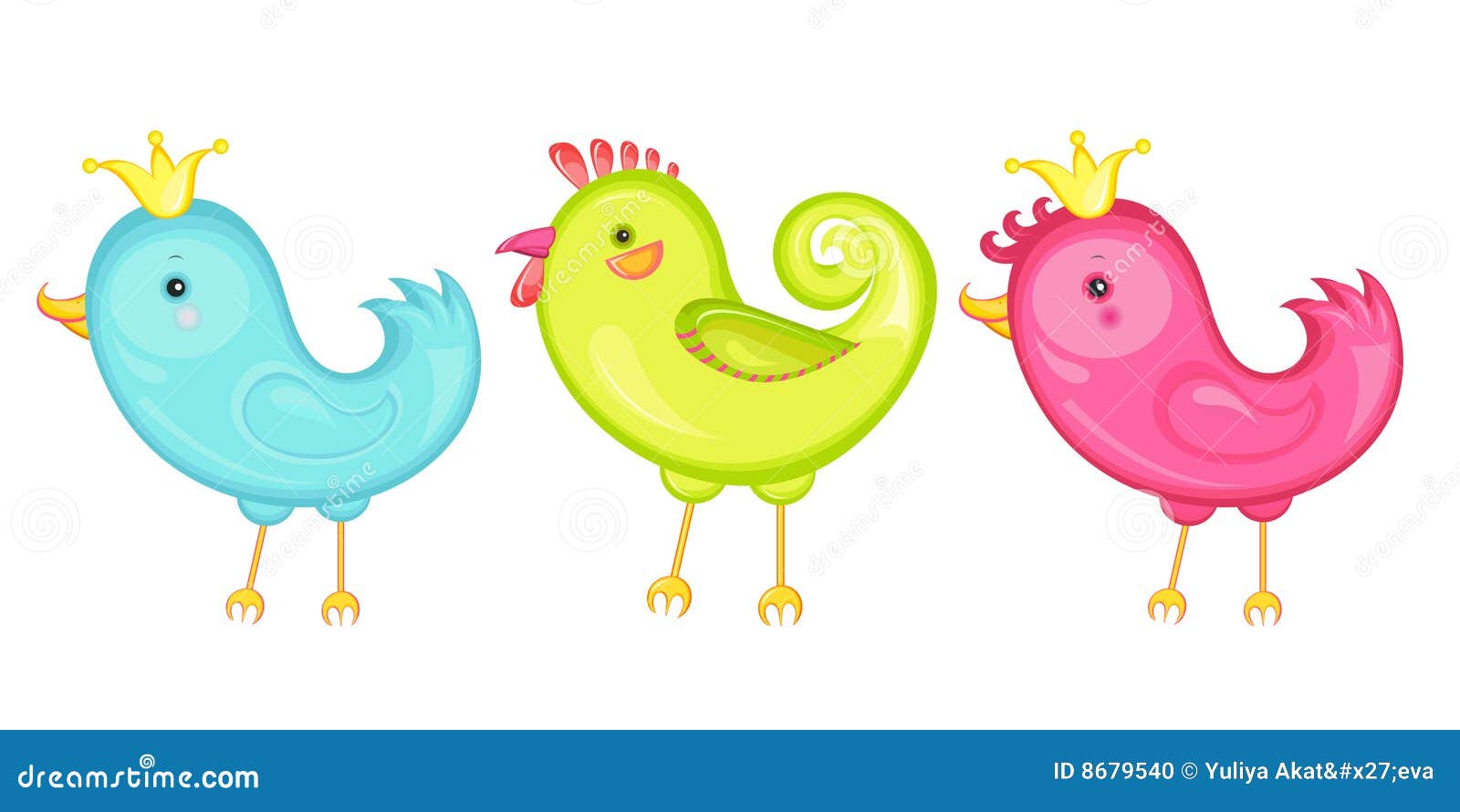 3 birds stock vector. Illustration of element, bird, pink - 8679540