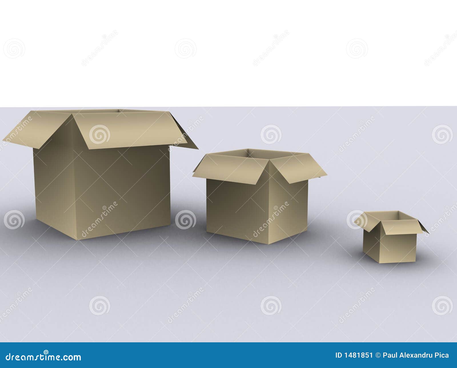3 boxes stock illustration. Illustration of send, three - 1481851