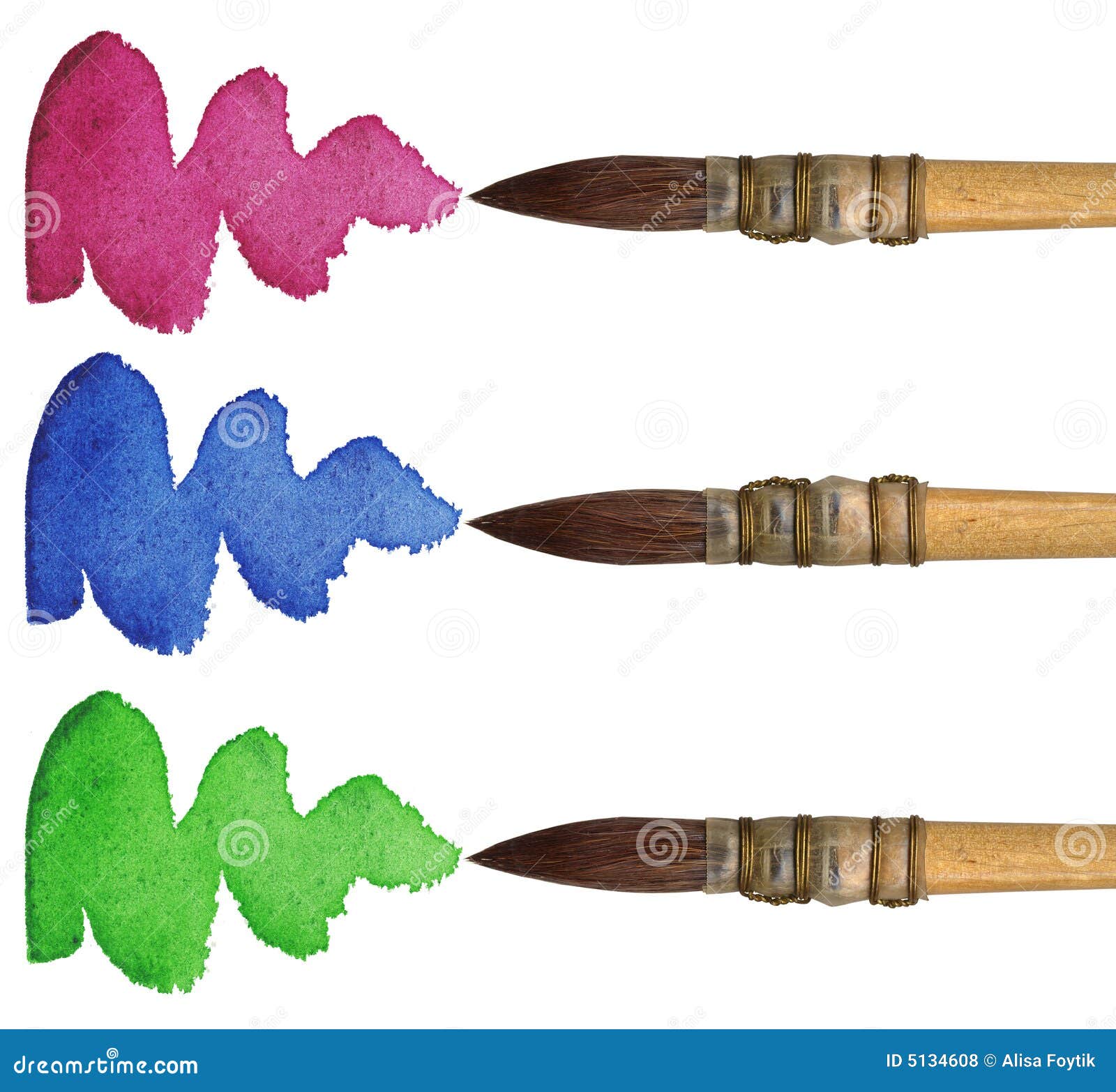 3 brushes stock photo. Image of blue, brush, design, broom - 5134608