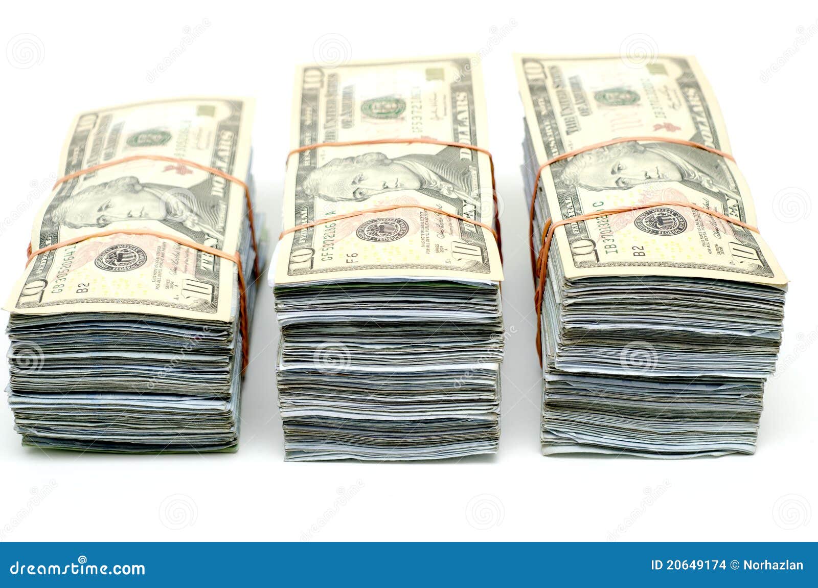 3 bundle of banknote stock photo. Image of isolated, commerce - 20649174