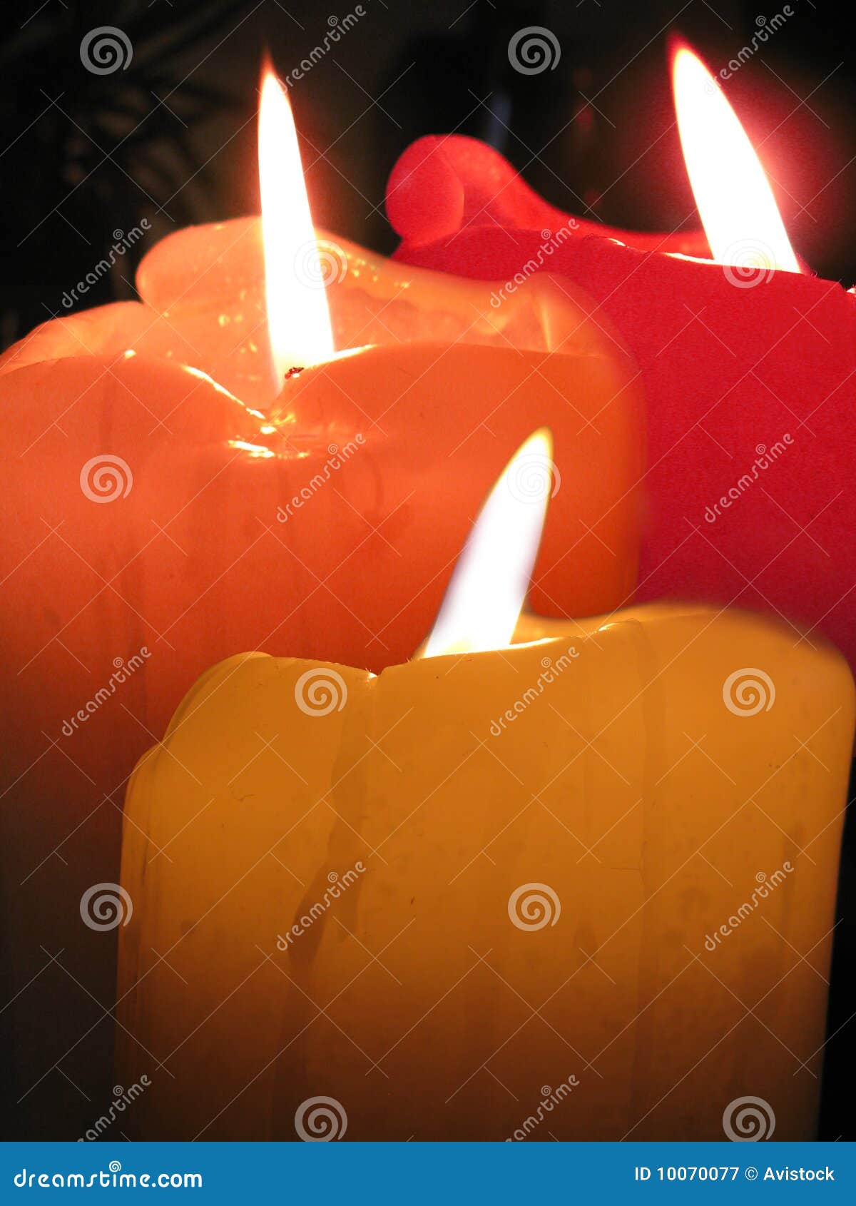Three Candles Abstract Picture. Image: 10070077