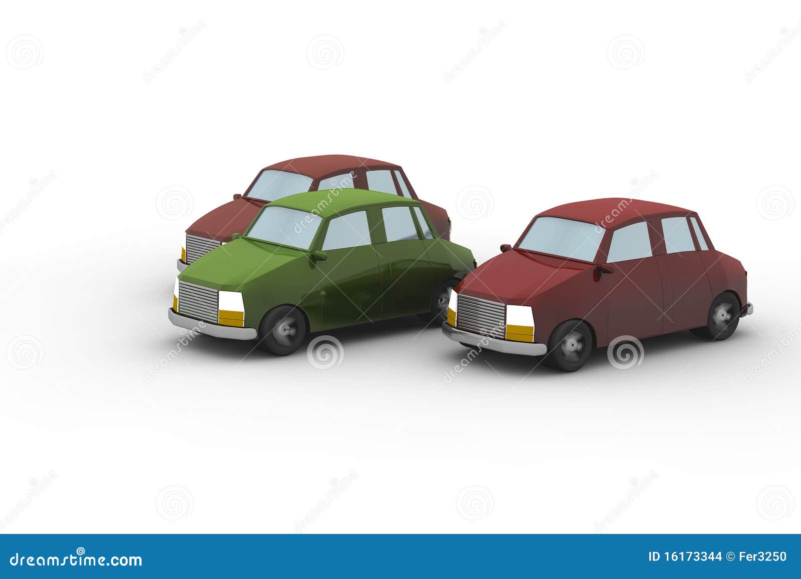 3 Cars stock illustration. Illustration of auto, white - 16173344