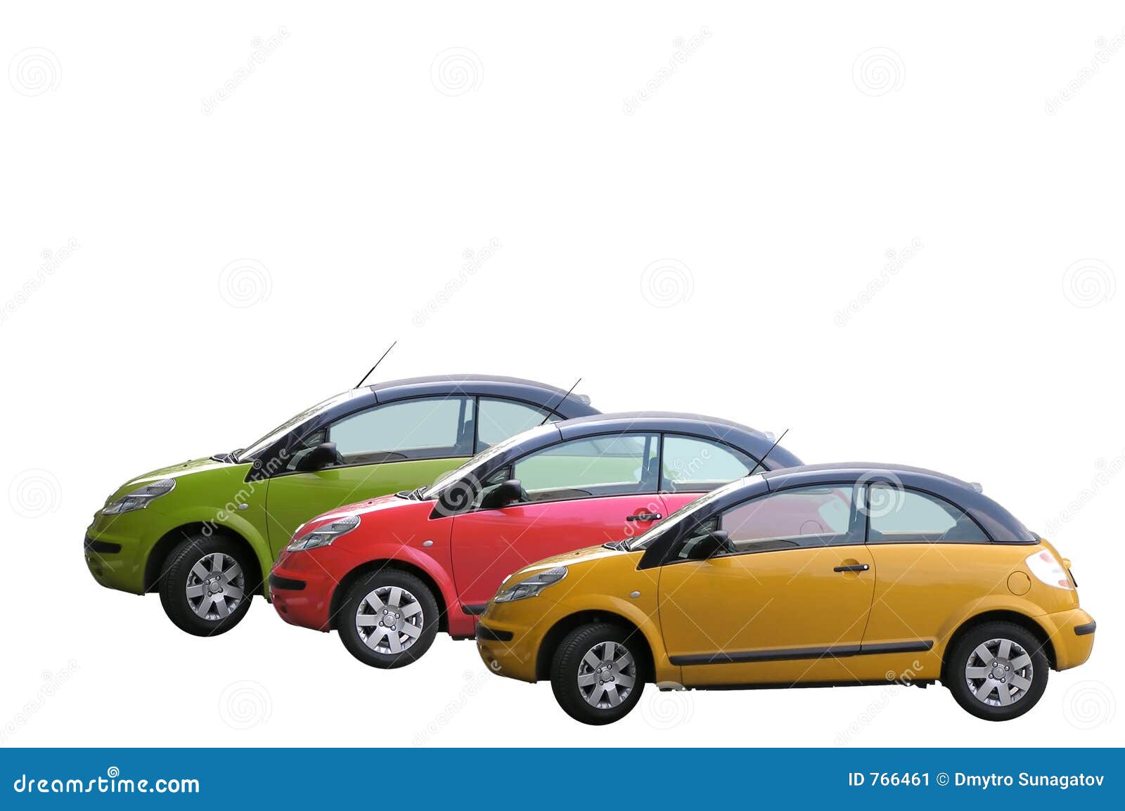 3 cars stock image. Image of colorized, isolated, colour - 766461