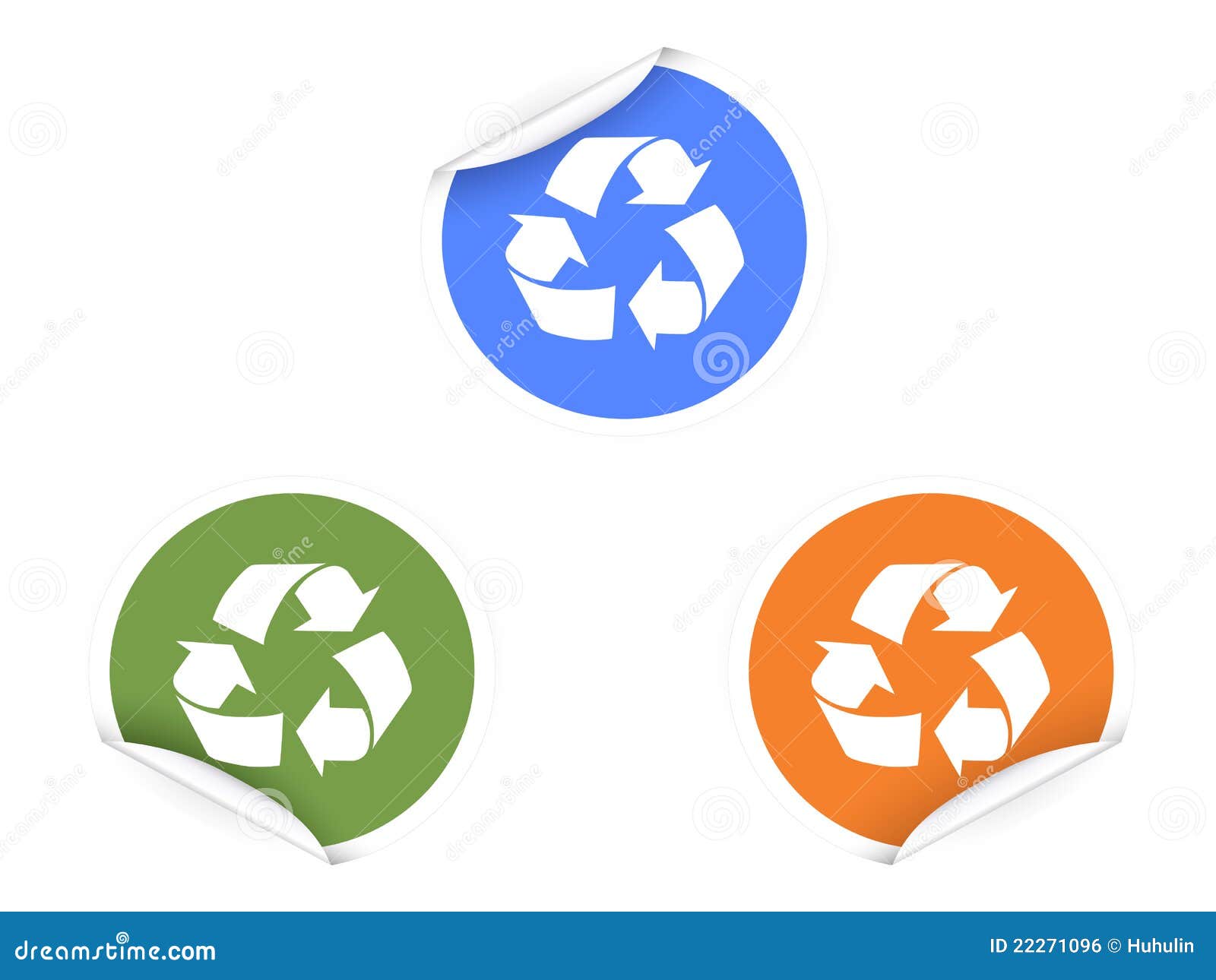 Stickers For Recycling Trash Bins Vector Illustration Isolated On White ...