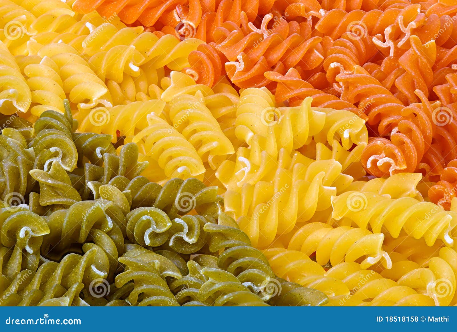 3 colors fusilli stock photo. Image of italian, coloured - 18518158