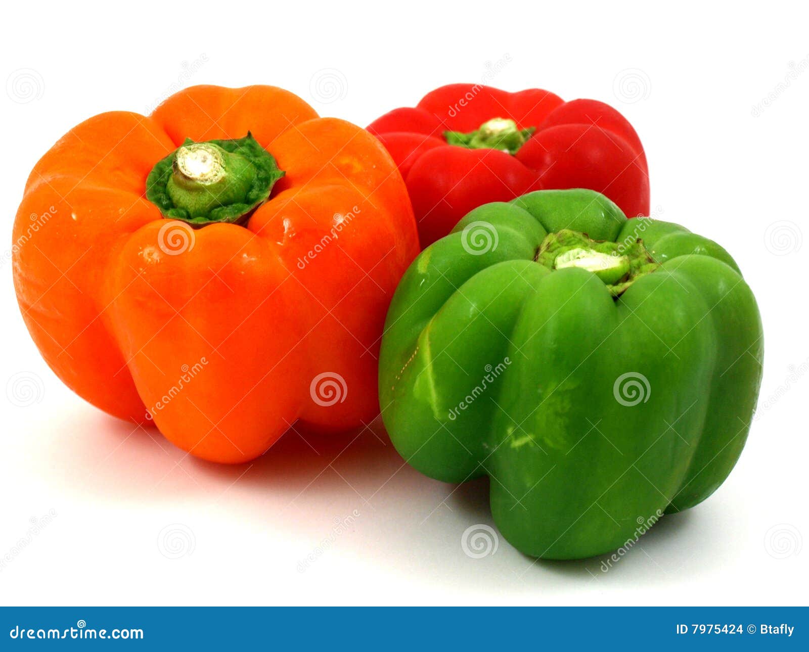 3 Colour Capsicums Isolated Stock Photo - Image of chilli, capsicum ...