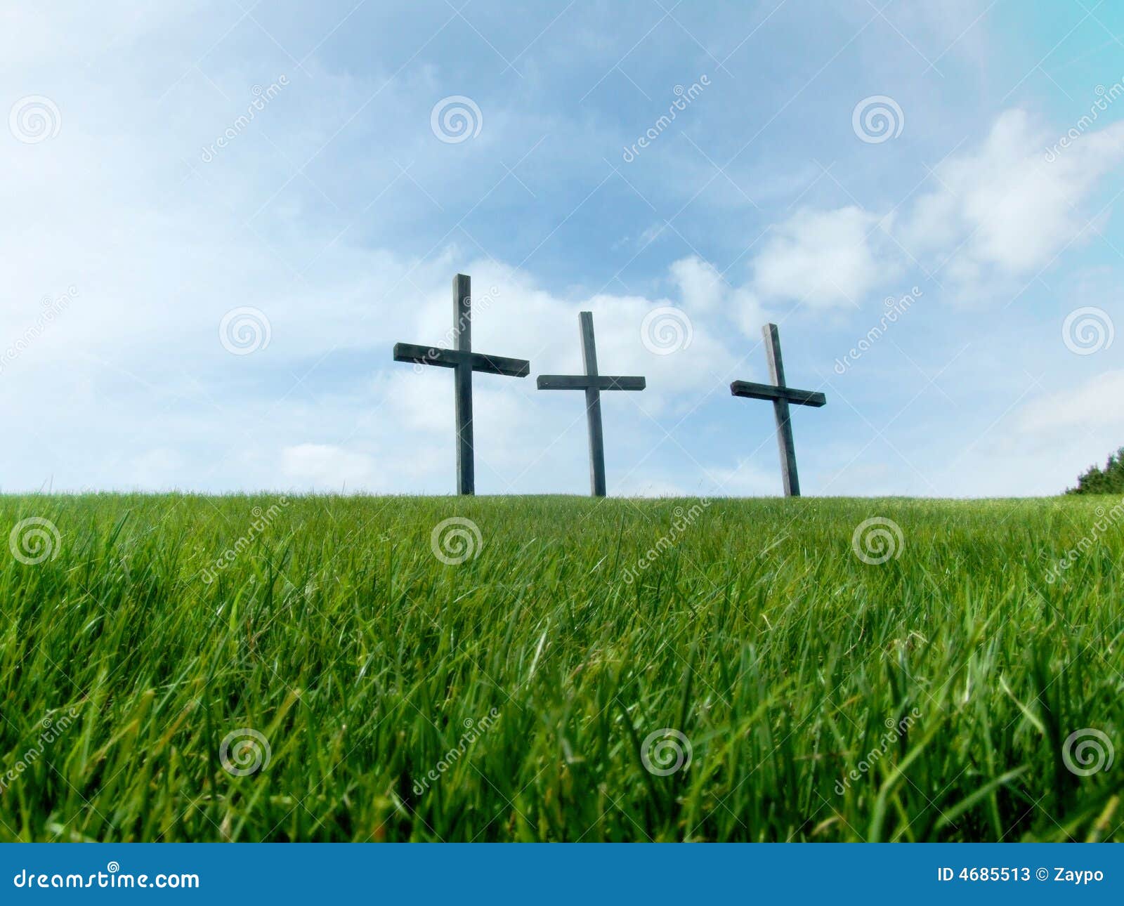 3 croix image stock. Image of zone, côte, jésus, pâques - 4685513