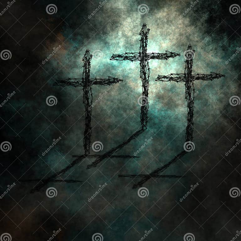 3 Cross stock illustration. Illustration of jesus, abstract - 5318779