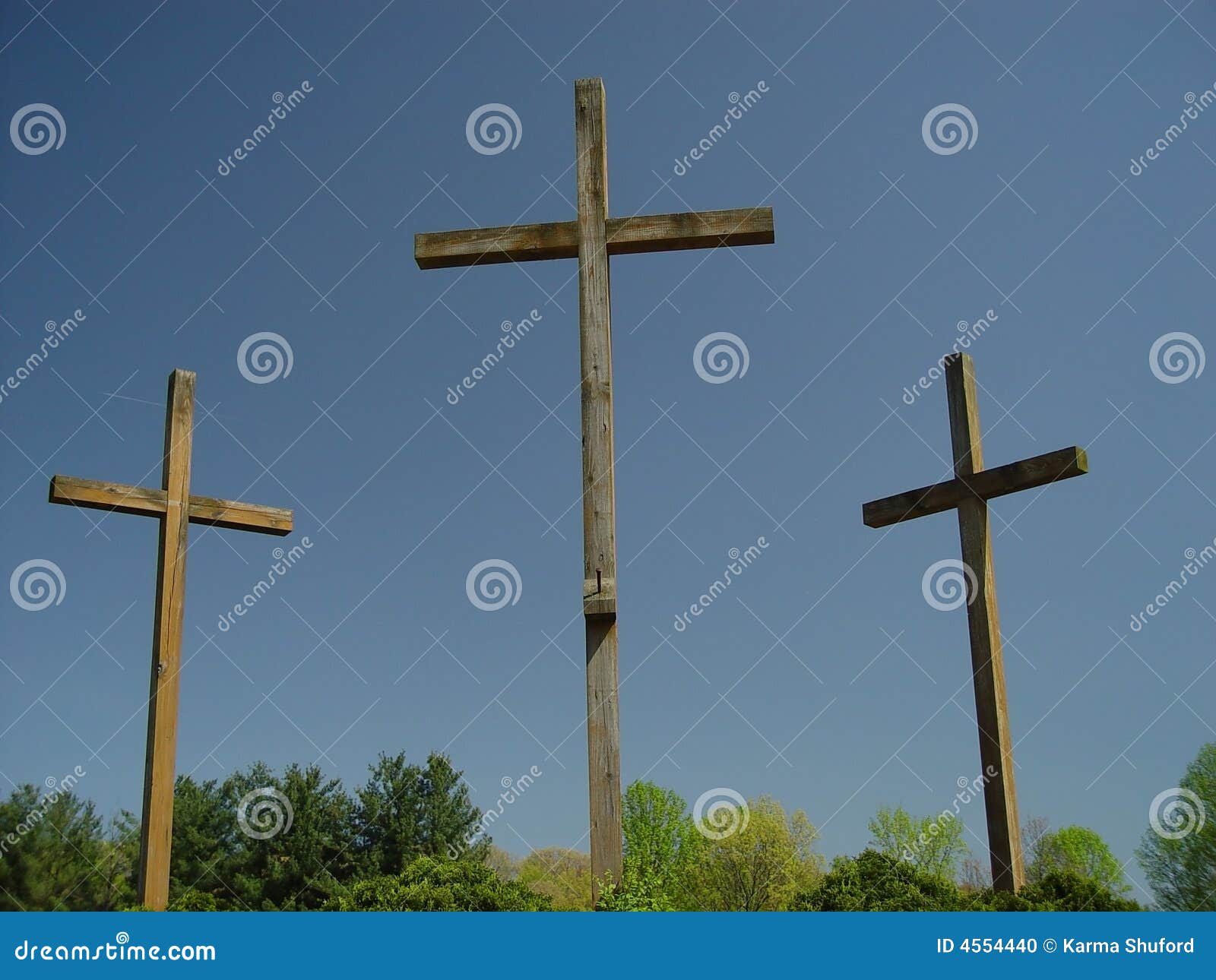3 Crosses stock photo. Image of crosses, three, crucifixion - 4554440