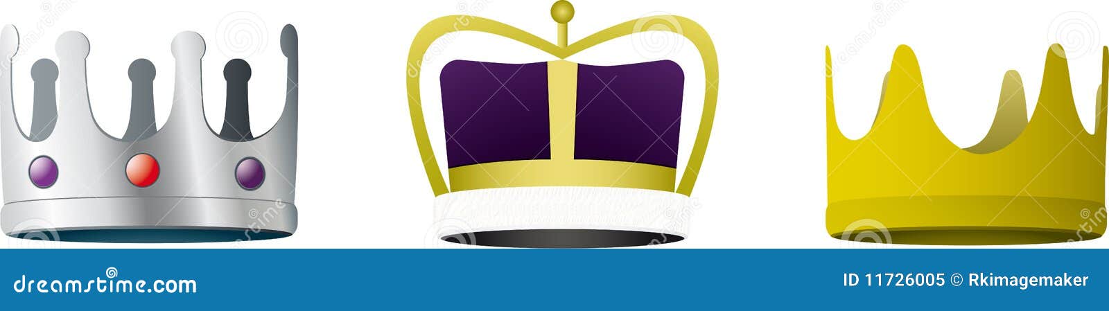 3 Crowns stock vector. Illustration of queen, monarch - 11726005