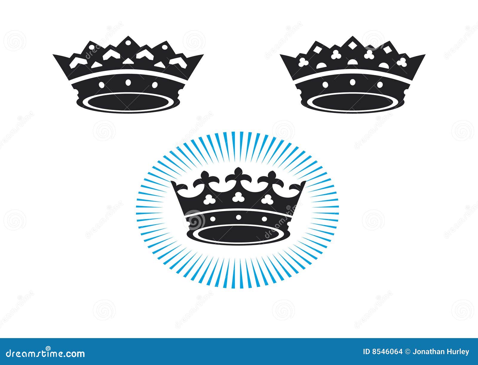3 crowns stock vector. Illustration of heraldic, leadership - 8546064