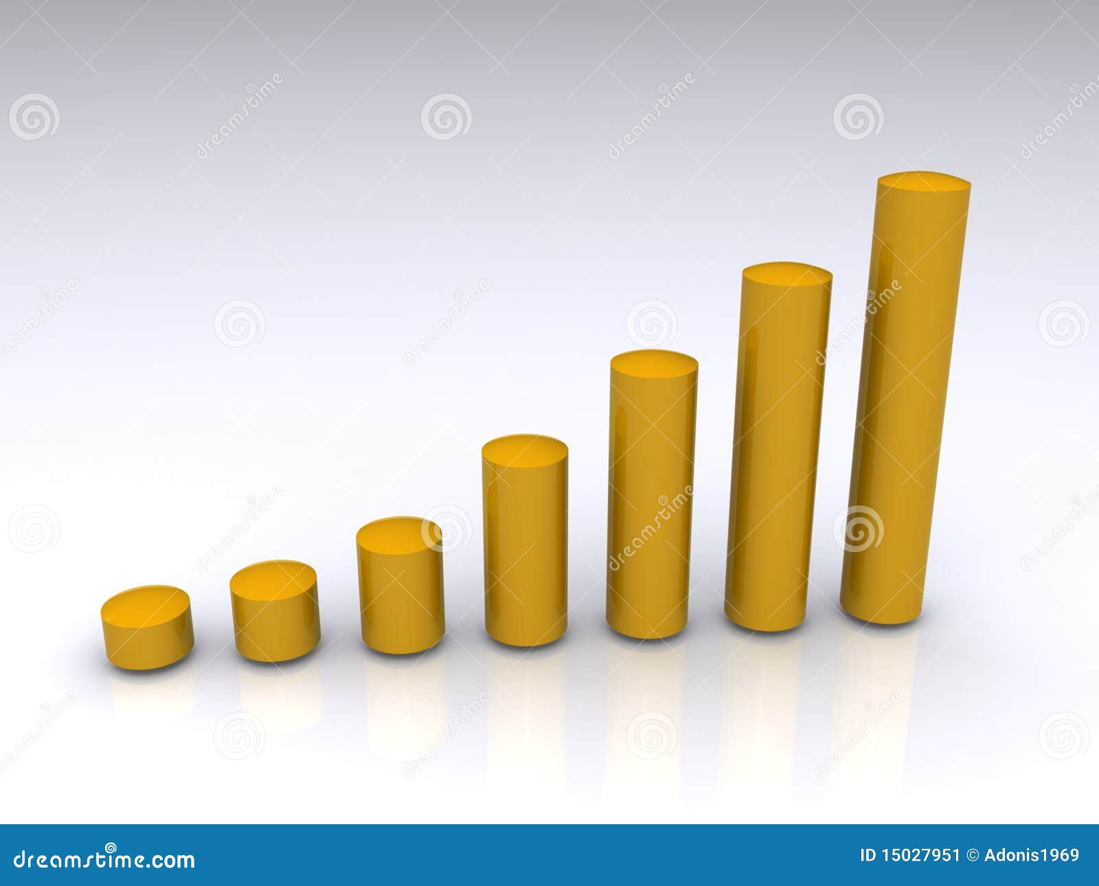 3-D bar graph stock illustration. Illustration of increase - 15027951