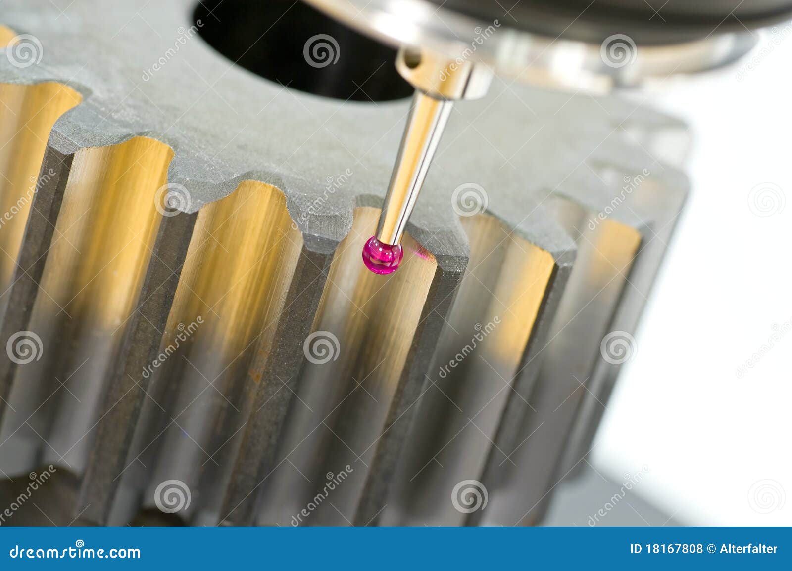 The Coordinate Measuring Machine ,CMM Probe Attach On The Horizontal ...