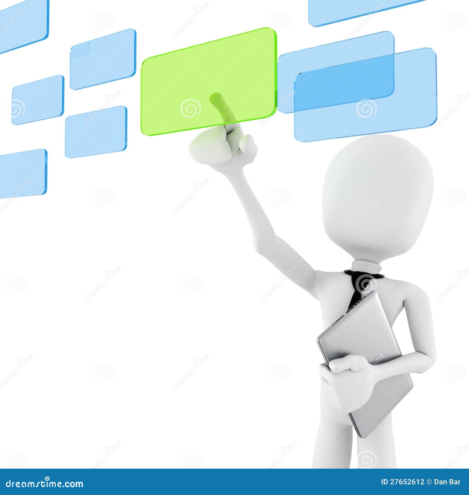 3 d man making a decision stock illustration. Illustration of concept ...