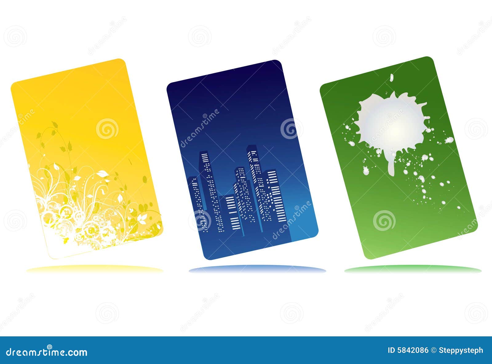 3 Design Cards stock vector. Illustration of drawing, decoration - 5842086