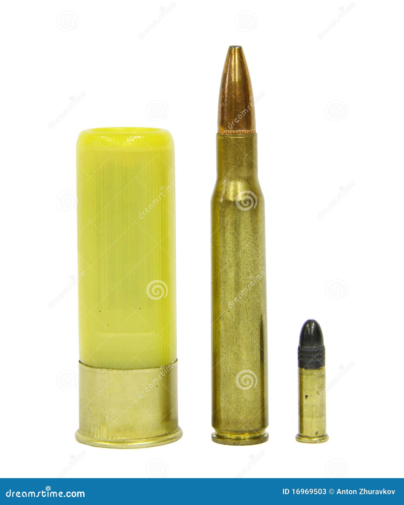 3 Different Caliber Cartridges Stock Image - Image of military ...