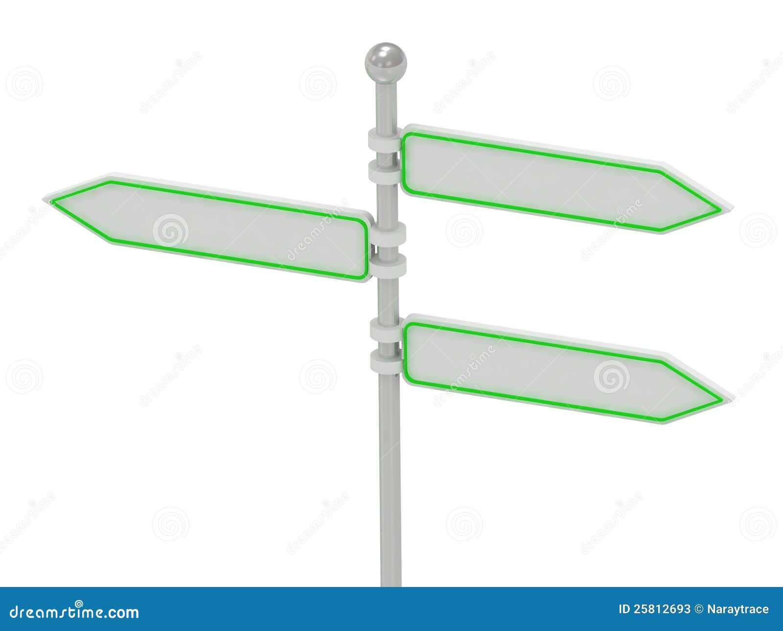 3 Directional Signs in Different Directions Stock Illustration ...