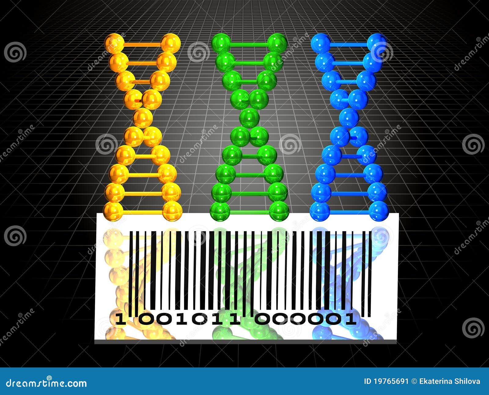 DNA Structure And Barcode Royalty-Free Stock Photography ...
