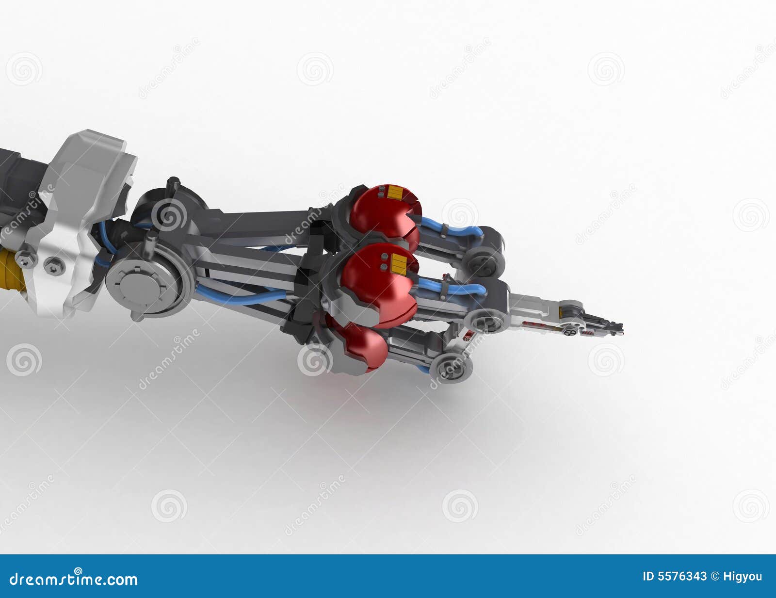 3 Finger Robot Hand, Pointing Stock Illustration - Illustration of ...